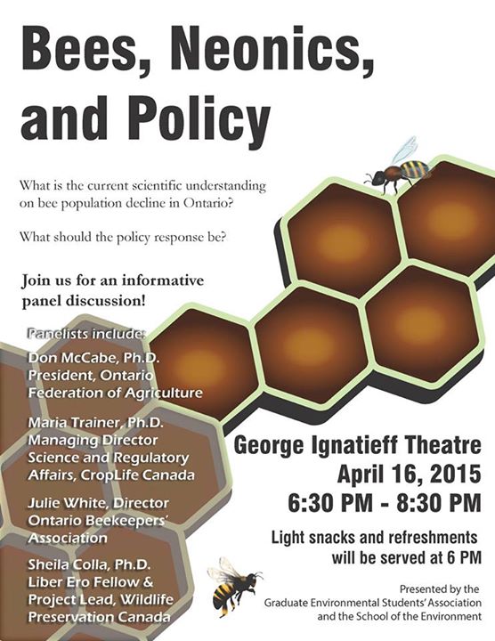 Event: Panel Discussion on Bees, Neonics, and Policy | Sustain Ontario