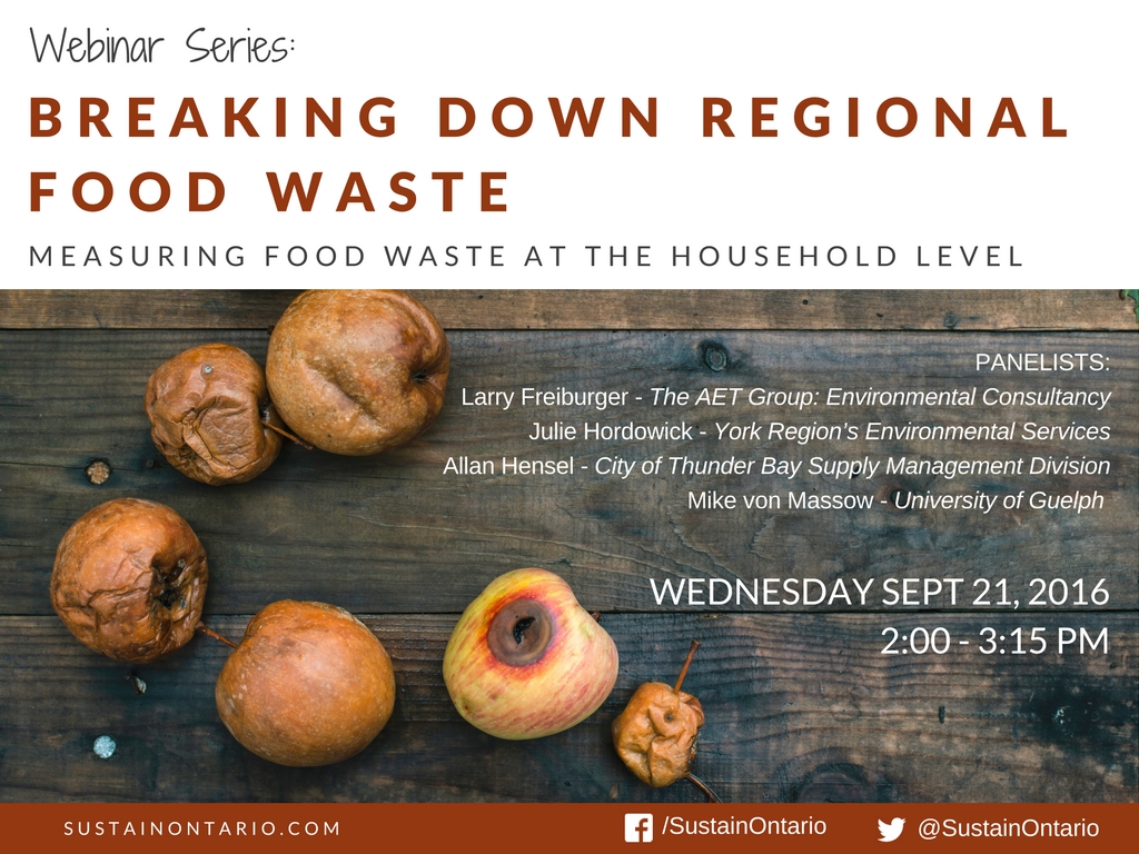 Free Webinar on Measuring Household Food Waste | Sustain Ontario