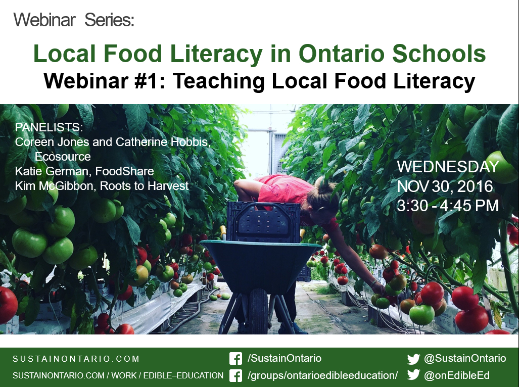 Teaching Local Food Literacy in Ontario Schools – Webinar Recap ...