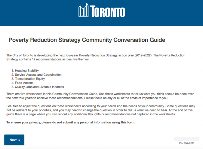 Have your say on the City of Toronto’s 2019-2022 Poverty Reduction ...