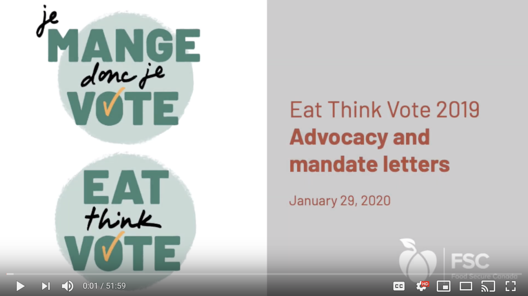 FSC Eat Think Vote Webinar Recording: Advocacy and Federal Priorities ...