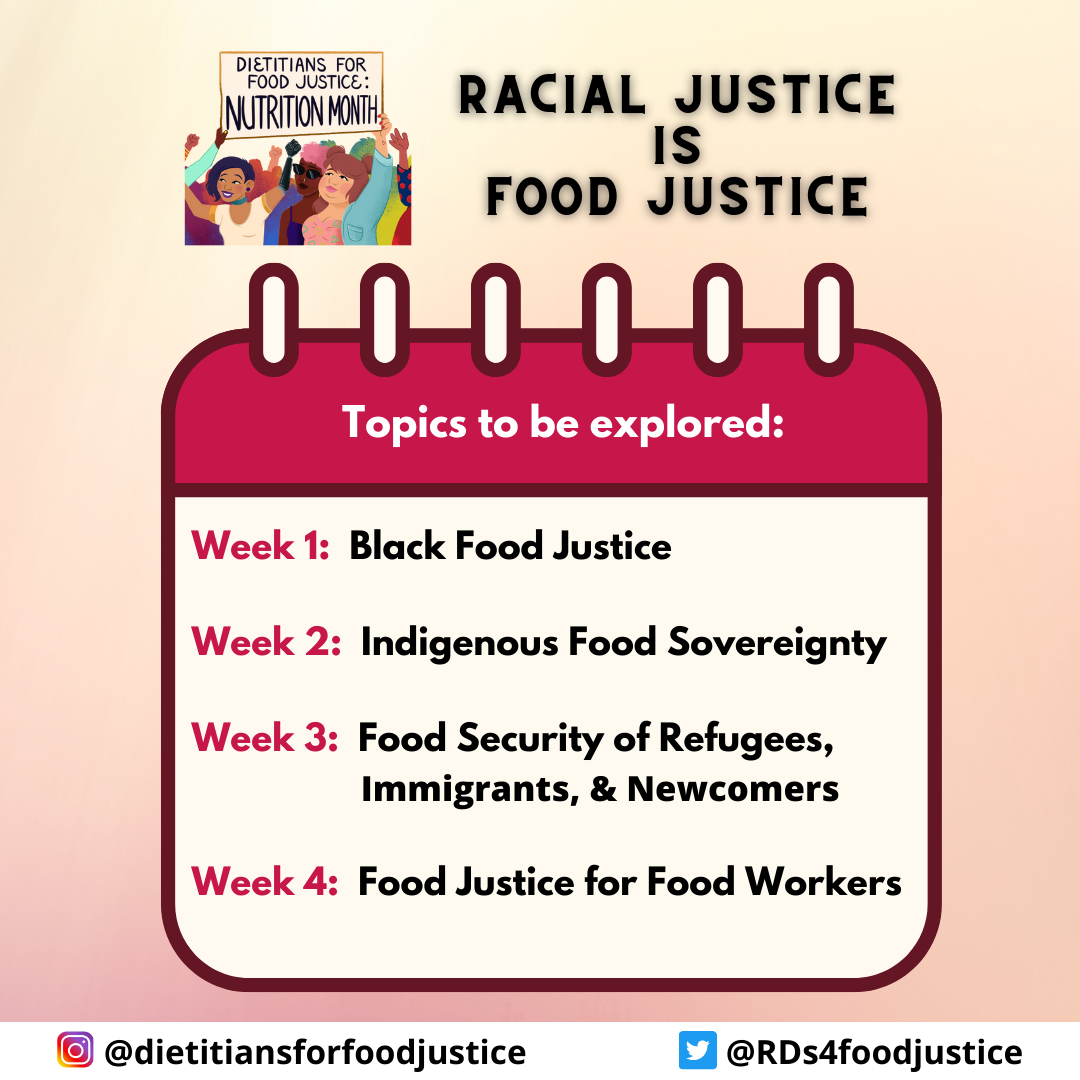 Nutrition Month with Dietitians for Food Justice: Racial Justice is ...
