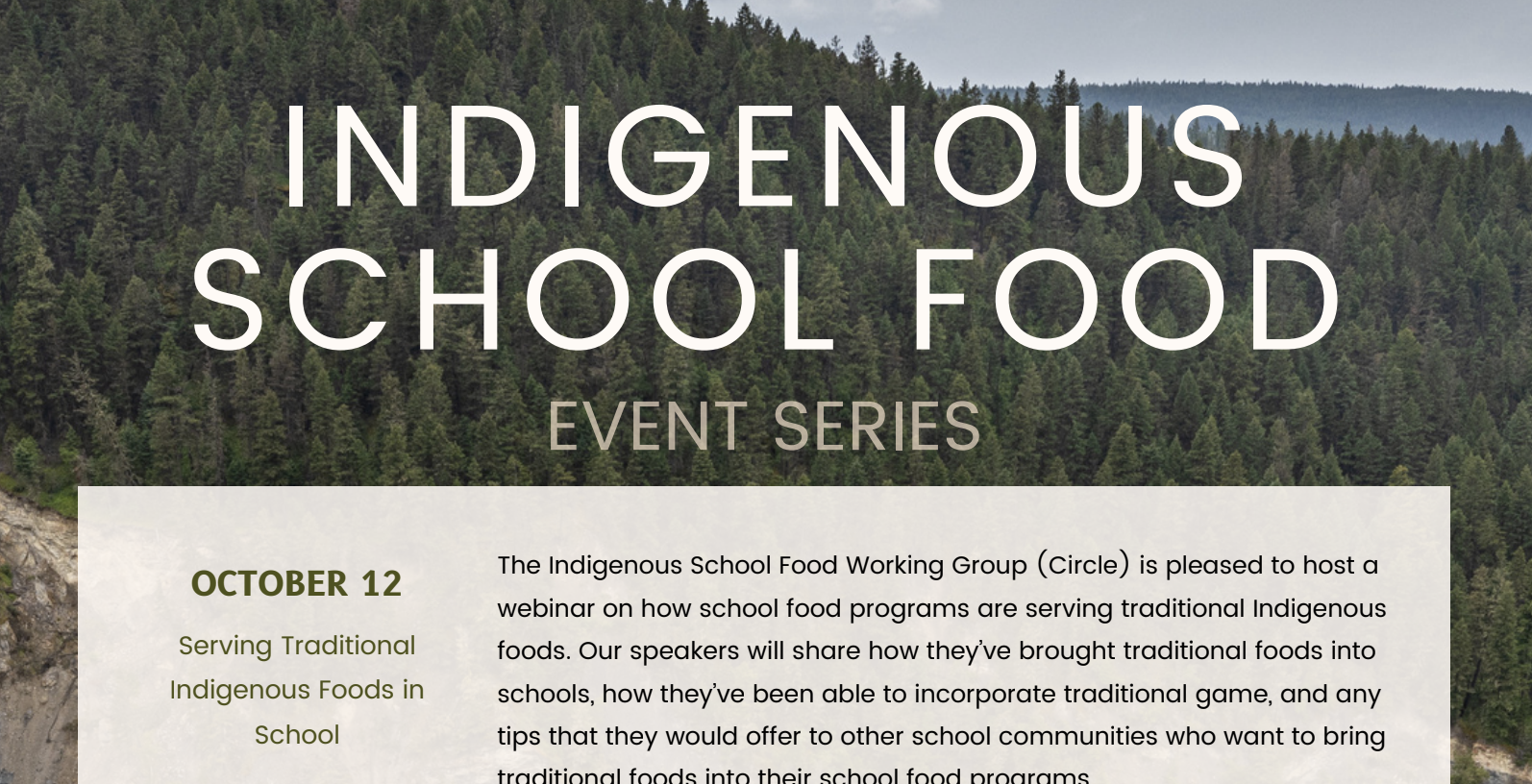 Indigenous School Food Event Series | Sustain Ontario