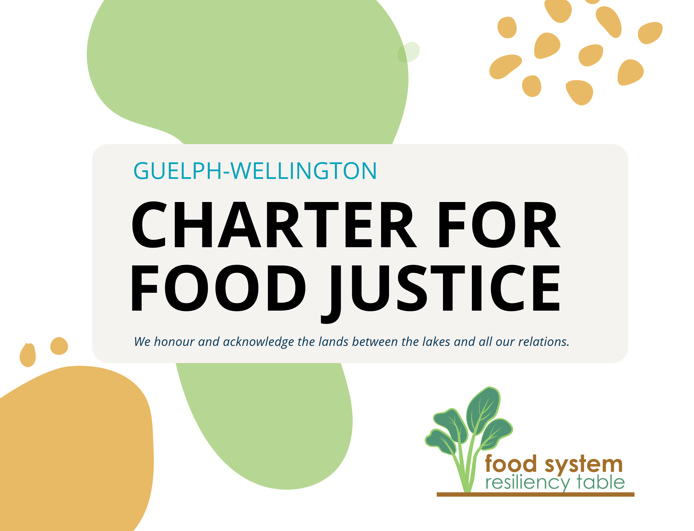 New Guelph-Wellington Charter for Food Justice | Sustain Ontario