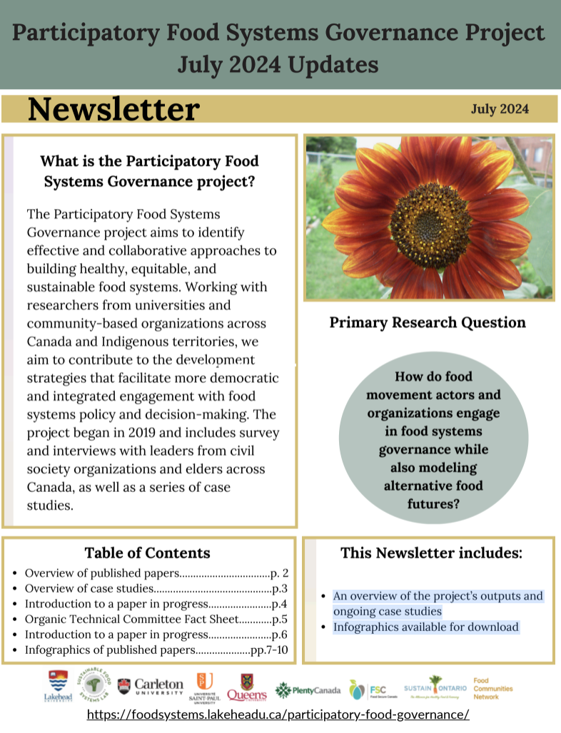 Participatory Food Systems Governance project updates | Sustain Ontario